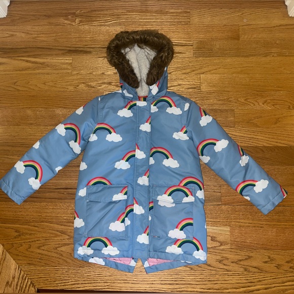 Mini Boden | Jackets & Coats | Mini Boden Cosy Waterproof Coat Rainbows ...